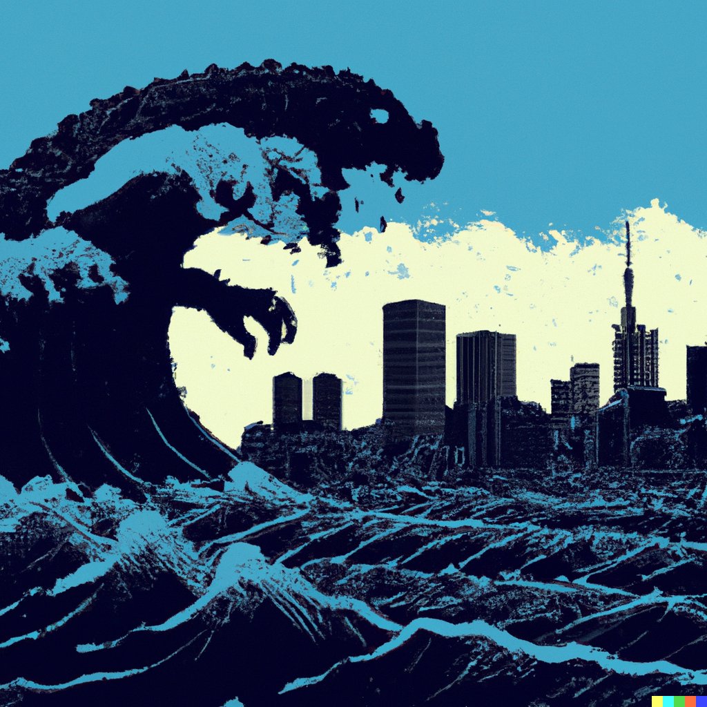Godzilla In Wave